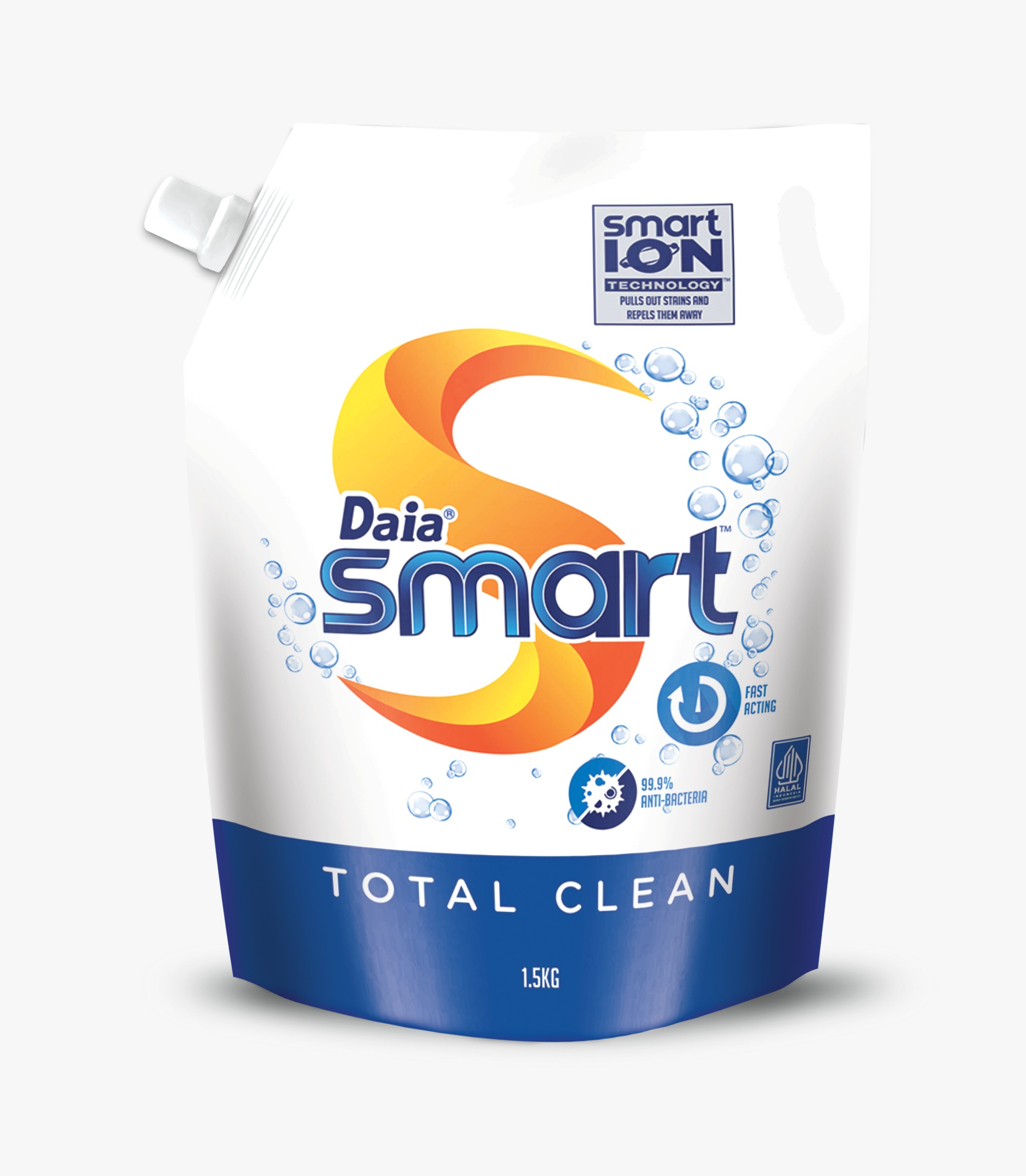 Daia Smart Liquid Detergent Pouch Clean (8 x 1.5kg)